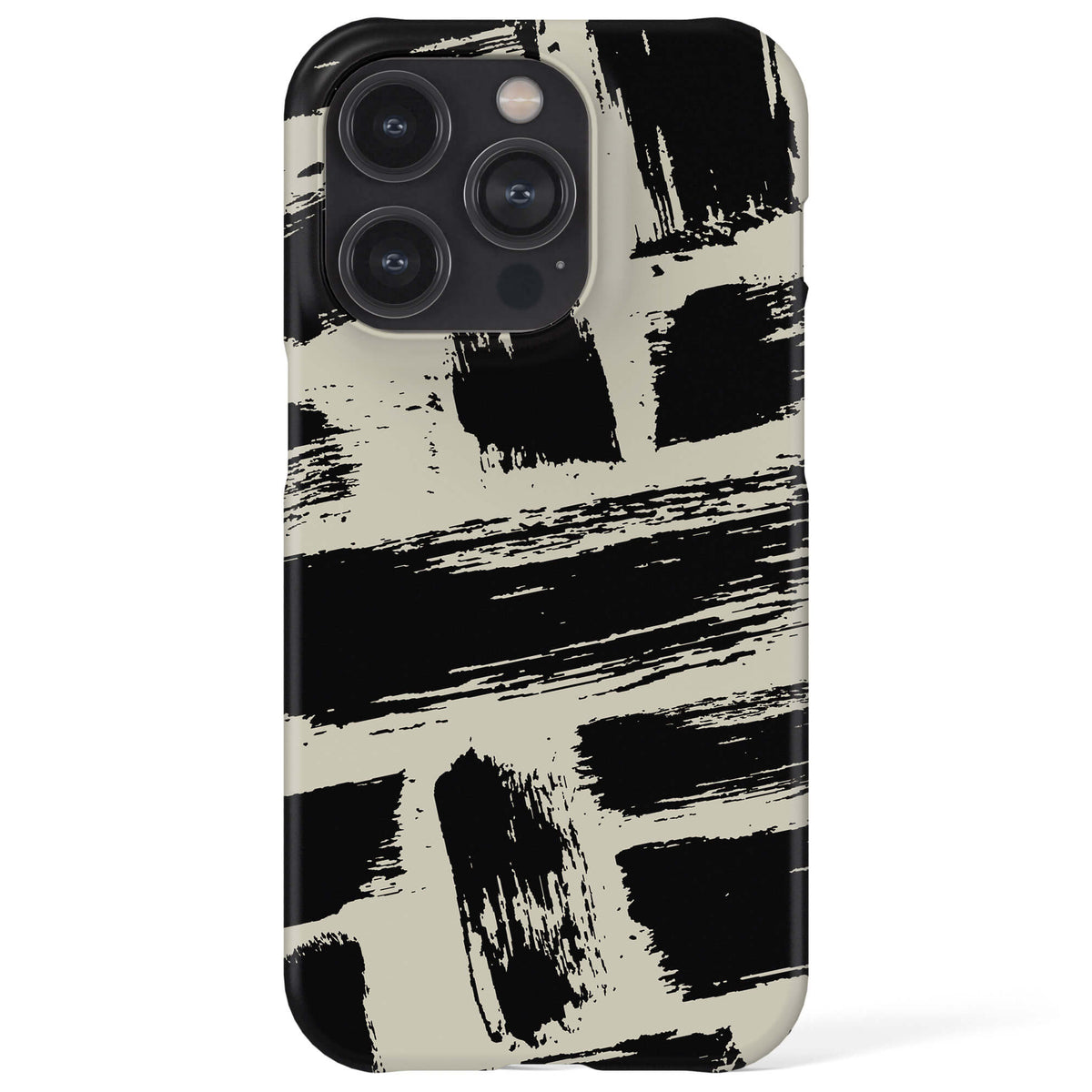 Canvas Black Phone Case | Brush Stroke iPhone Case | Casetful