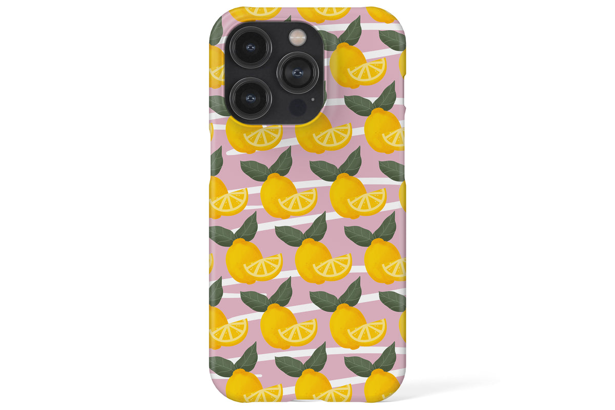 Pink Lemonade Phone Case | Lemon Fruit Print iPhone Case | Casetful