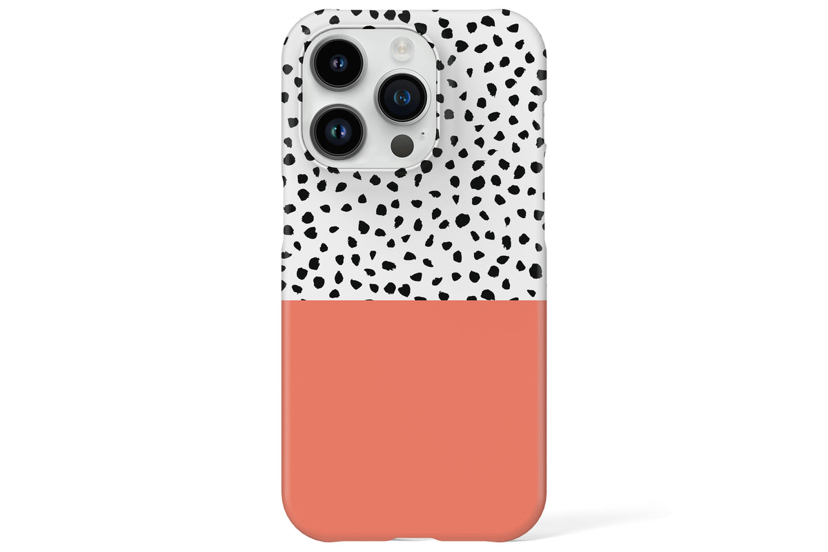 Geometric Dots Coral Phone Case | Geometric iPhone Case | Casetful